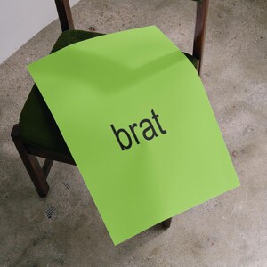 Brat Poster Print | “brat” Green Inspired by Charli XCX Album | Bold ...