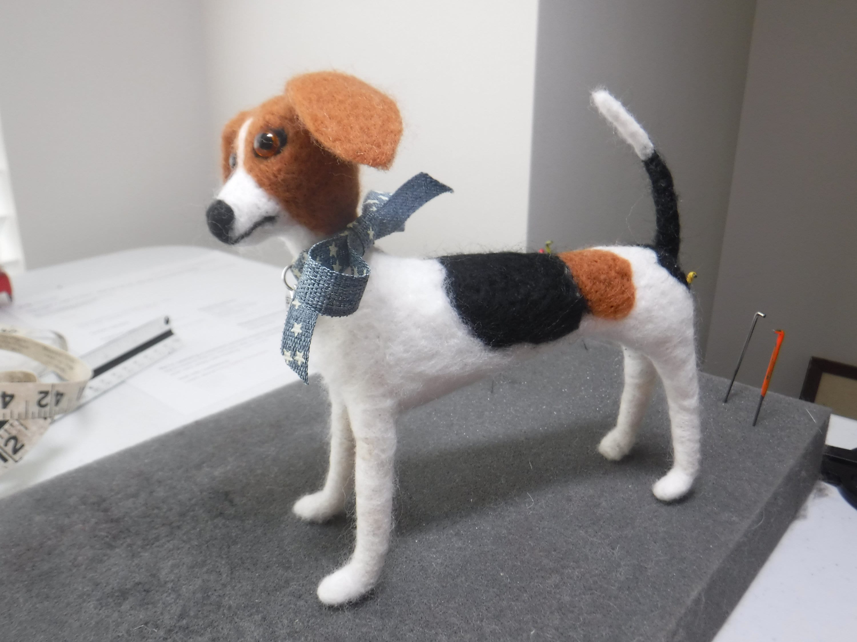 Beagle, Needle Felt Beagle, Miniature Beagle, Needle Felt Dog ...
