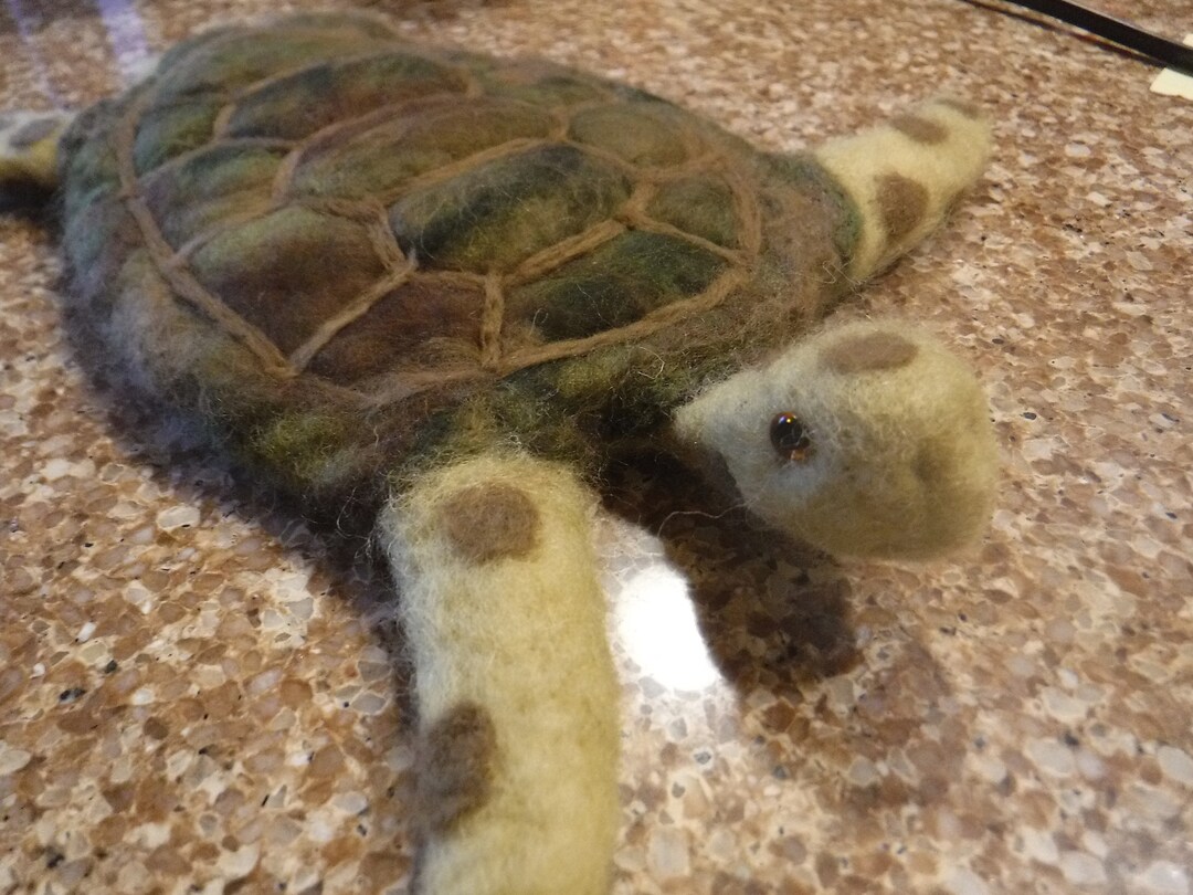 Sea Turtle, Needle Felted Sea Turtle, Green Sea Turtle Juvenile - Etsy