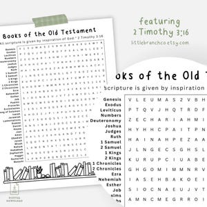 Old Testament Books of the Bible Word Search: KJV & ESV Bible ...