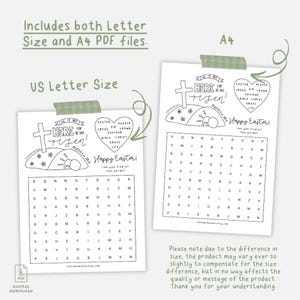 Printable Christian Easter Word Search, ESV Bible Verse Easter Activity ...