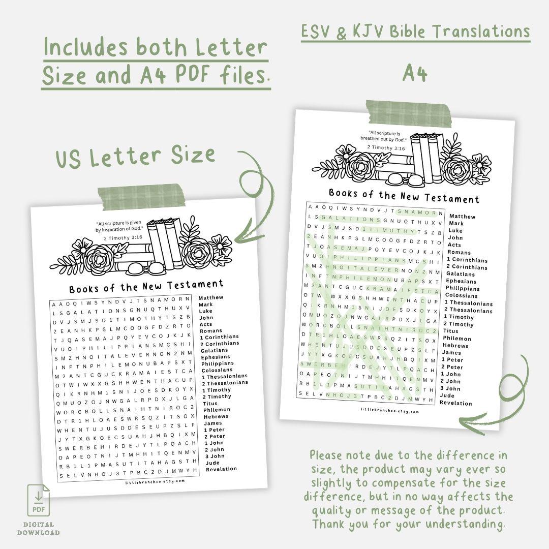 Printable New Testament Word Search: KJV & ESV Bible Verse Activity ...