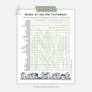 Old Testament Books of the Bible Word Search: KJV & ESV Bible ...