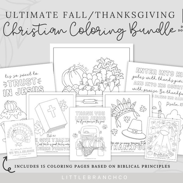 Fall Coloring Pages for Kids - Etsy