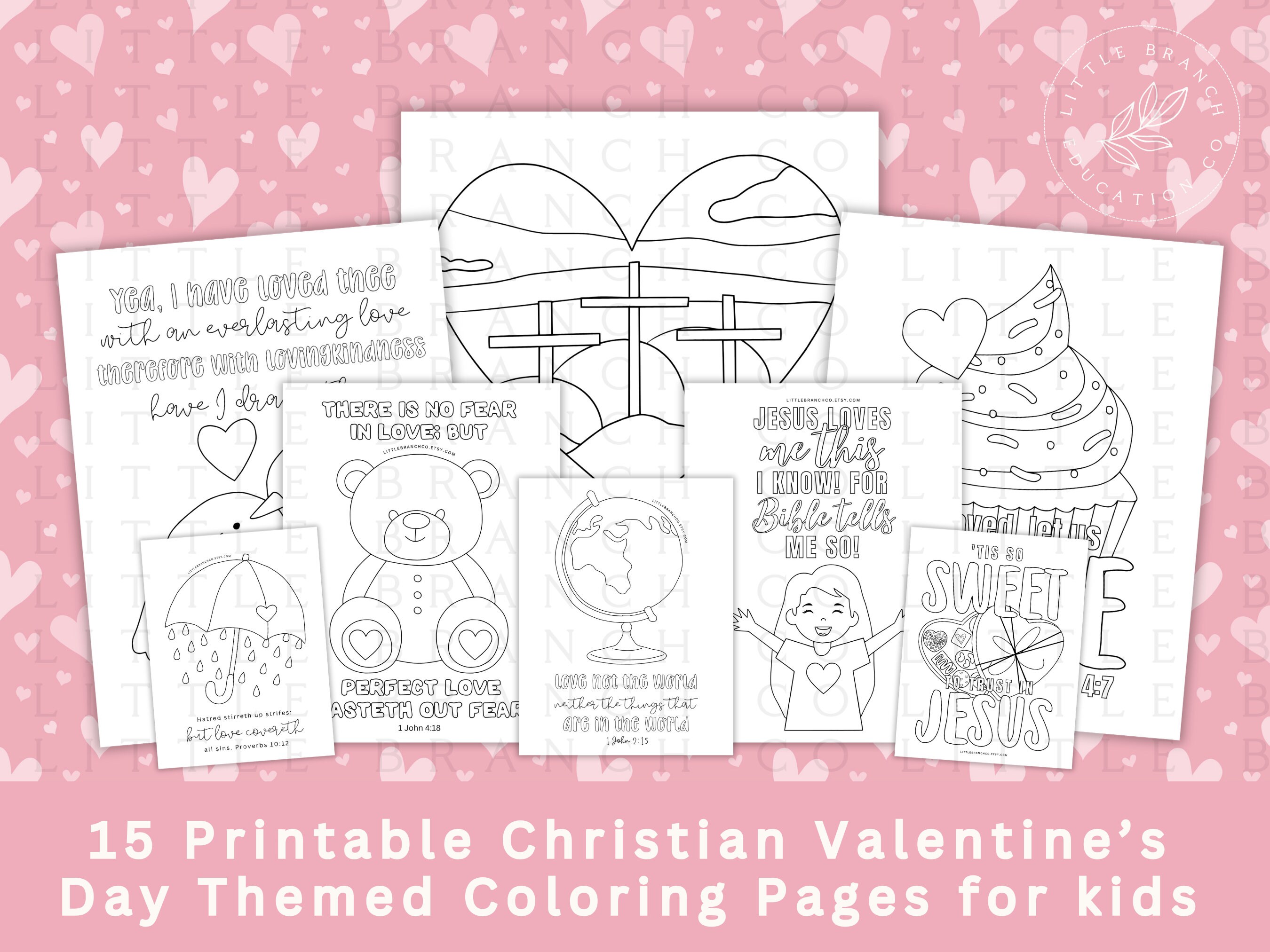 Printable Christian Valentine's Day Coloring Pages, Christian Coloring ...