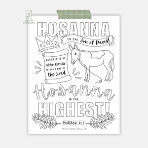 Printable Christian Palm Sunday Coloring Page, ESV Bible Verse Easter ...