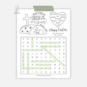 Printable Christian Easter Word Search, ESV Bible Verse Easter Activity ...