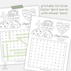 Printable Christian Easter Word Search, ESV Bible Verse Easter Activity ...