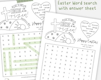 Printable Christian Easter Word Search, ESV & KJV Bible Verse Easter ...