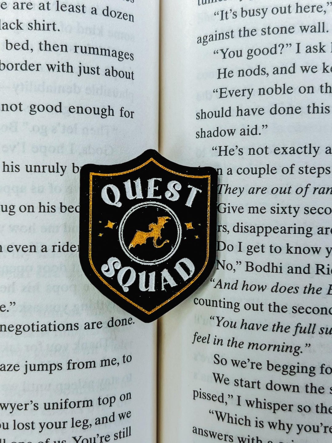 Quest Squad Patch Brooch Pin | Fantasy Book Club Accessory | Literary ...