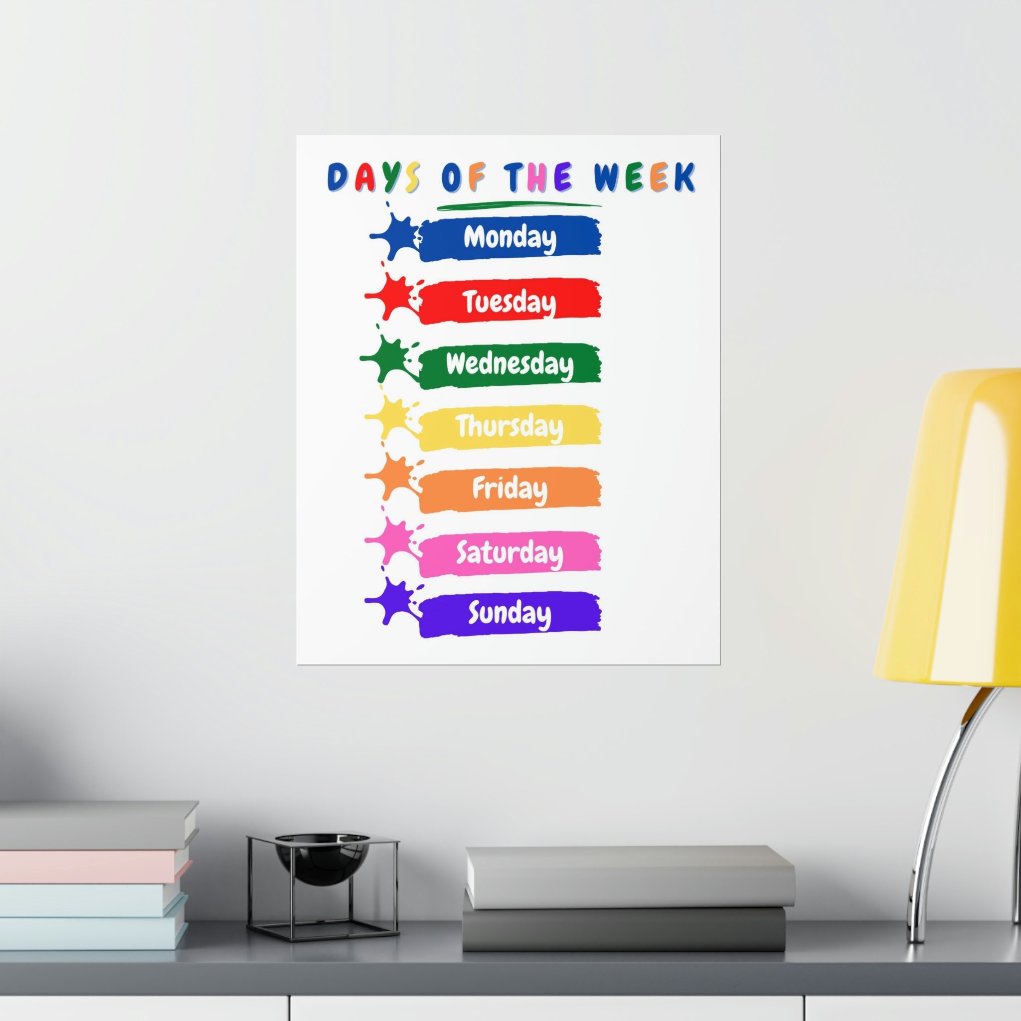 Days of the Week Poster! Classroom Art! Monday, Tuesday, Wednesday ...