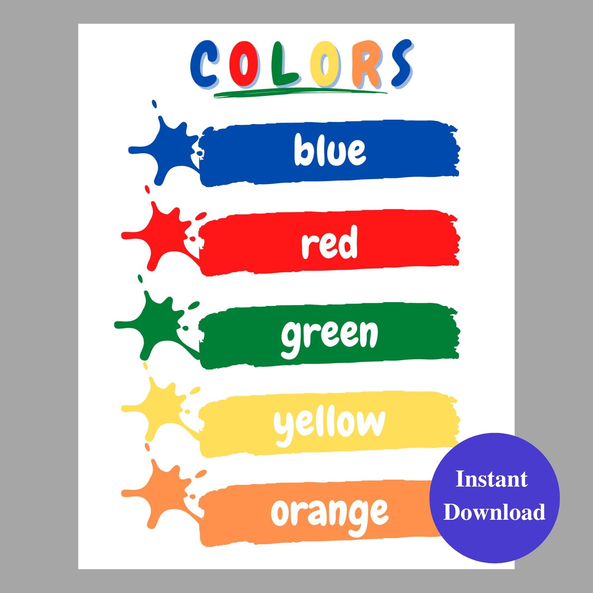 Alfabeto, números, colores, días de la semana Descarga digital, Páginas ...