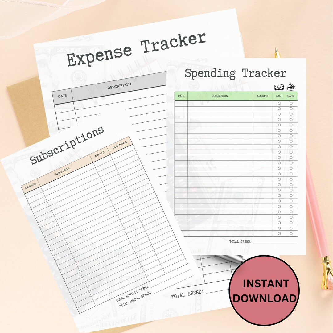 EXPENSE Tracker, SPENDING Tracking and SUBSCRIPTIONS Tracking ...