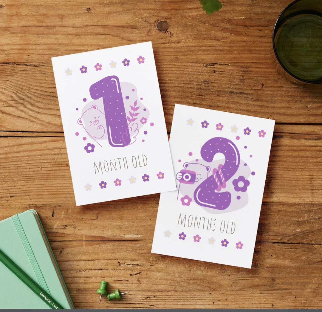 Baby First Year Milestone Cards | Baby Shower Gift | Gift for Parent ...