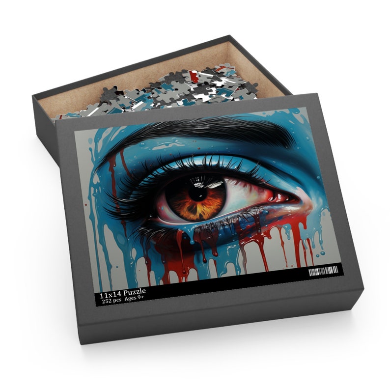 Puzzle 120, 252, 500-piece, Crazy Eye Puzzle, Trippy Puzzle, Neon ...