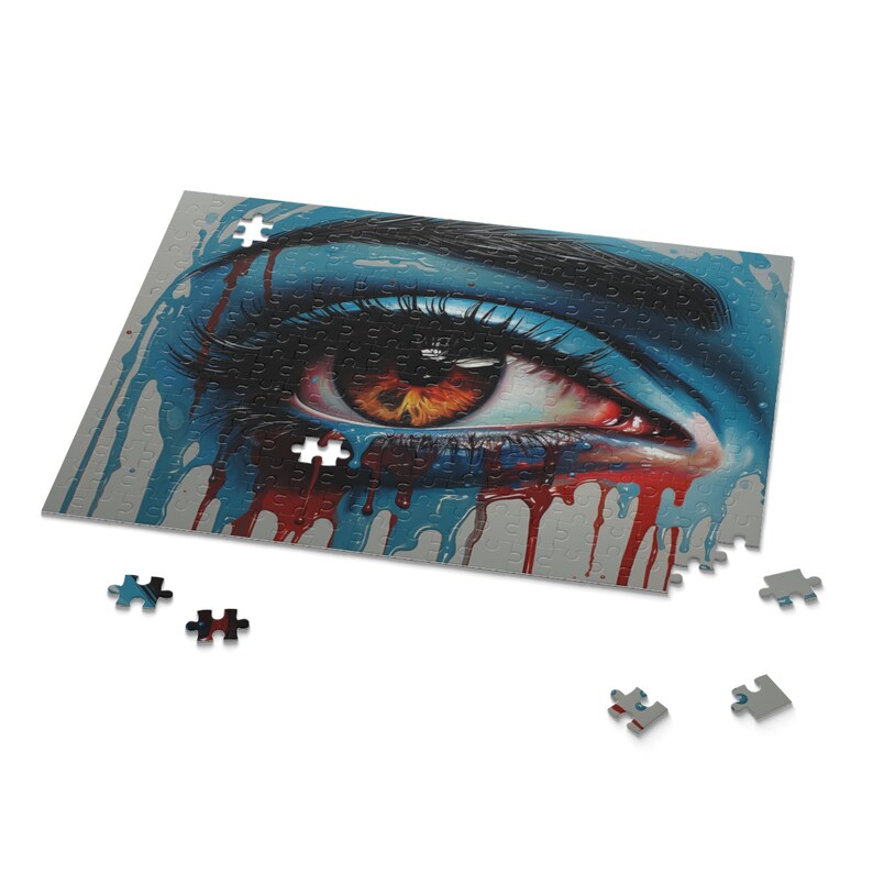 Puzzle 120, 252, 500-piece, Crazy Eye Puzzle, Trippy Puzzle, Neon ...