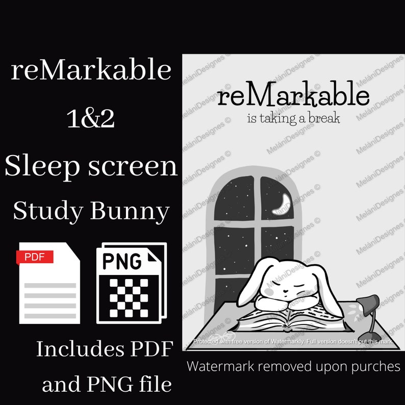 Remarkable Sleep Screen, Hand Drawn Suspended Image Study Bunny, Custom ...