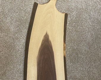 Charcuterie/cutting Board Live Edge Black Walnut Emerald - Etsy