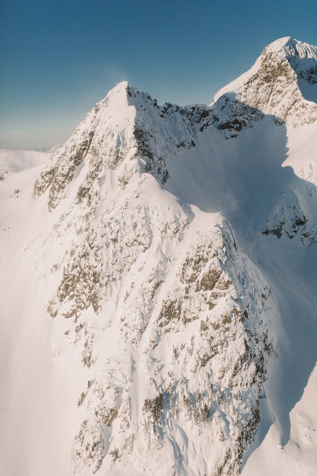 Crisp Alpine Summit - Snow-capped Mountain Peak Art Print - Etsy