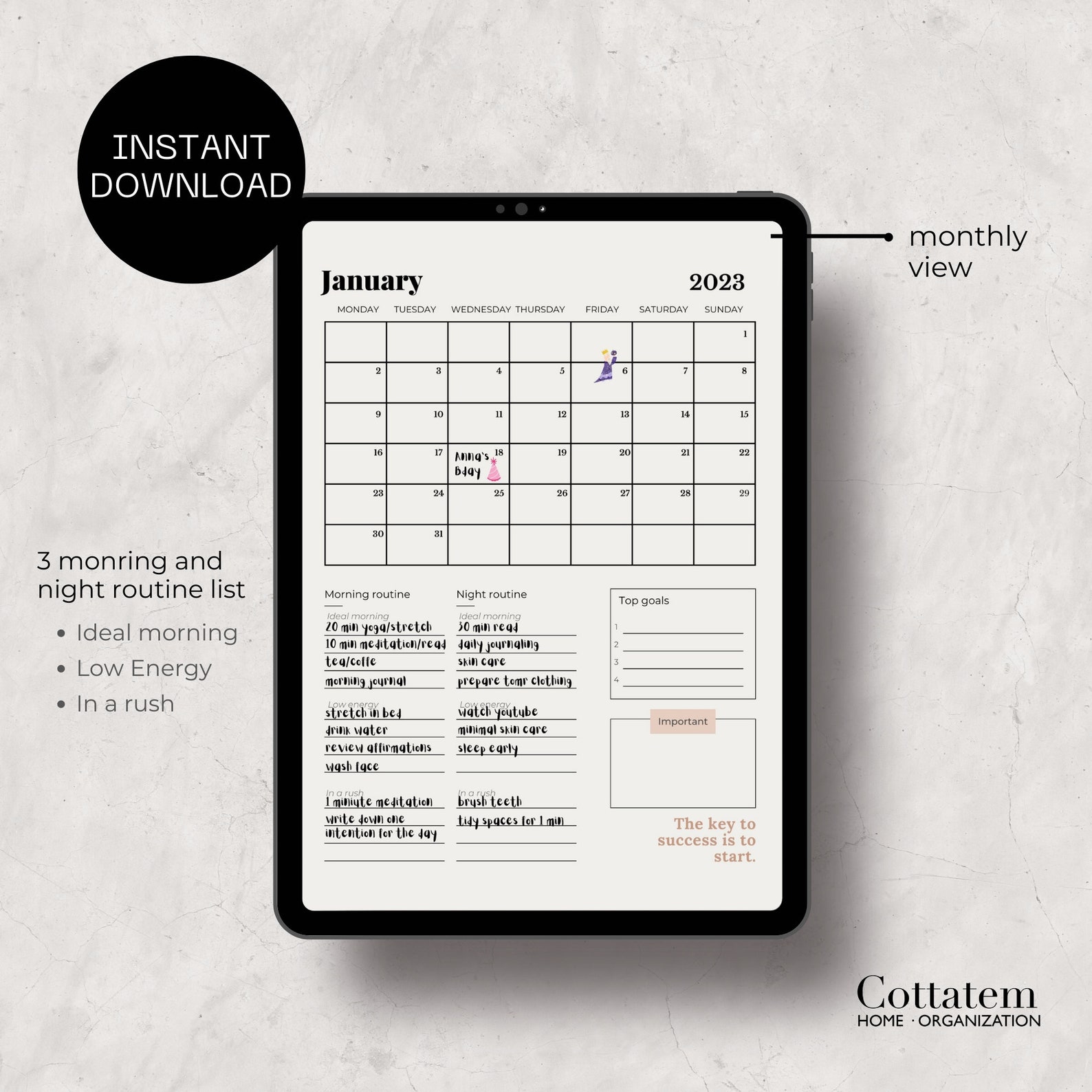Digital Planner 2023 for Good Notes Personal Planner,monthly Planner ...