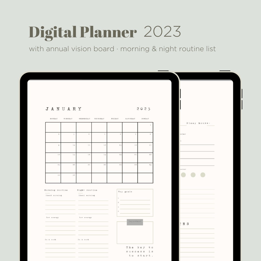Digital Planner 2023 Digital Download Planner Digital Annual Planner ...