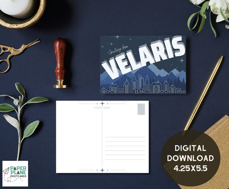 Velaris Postcard Digital Download- ACOTAR (A Court of Thorns and Roses ...