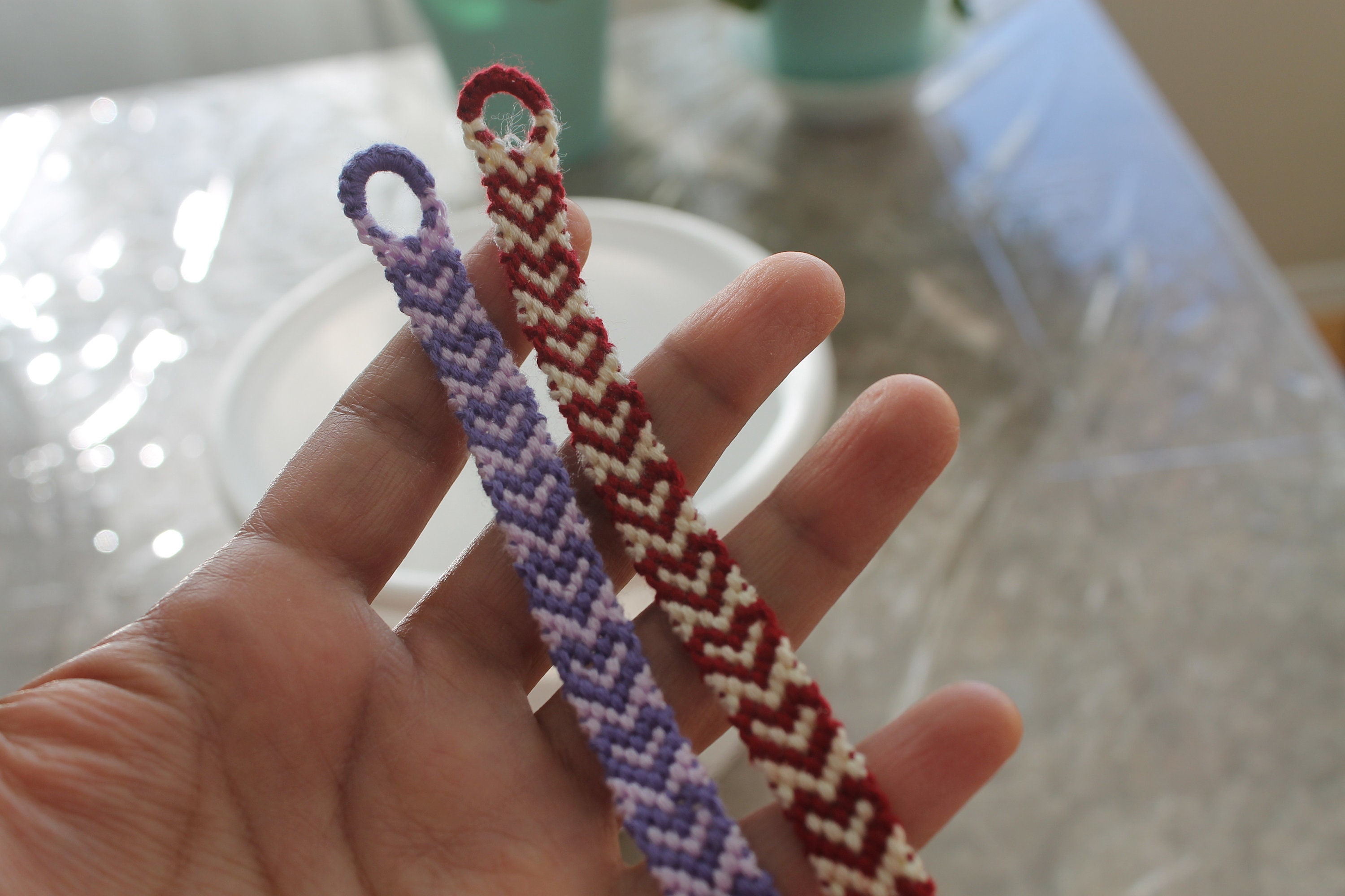 Heart Friendship Bracelet | Personalized Handmade | Woven String ...