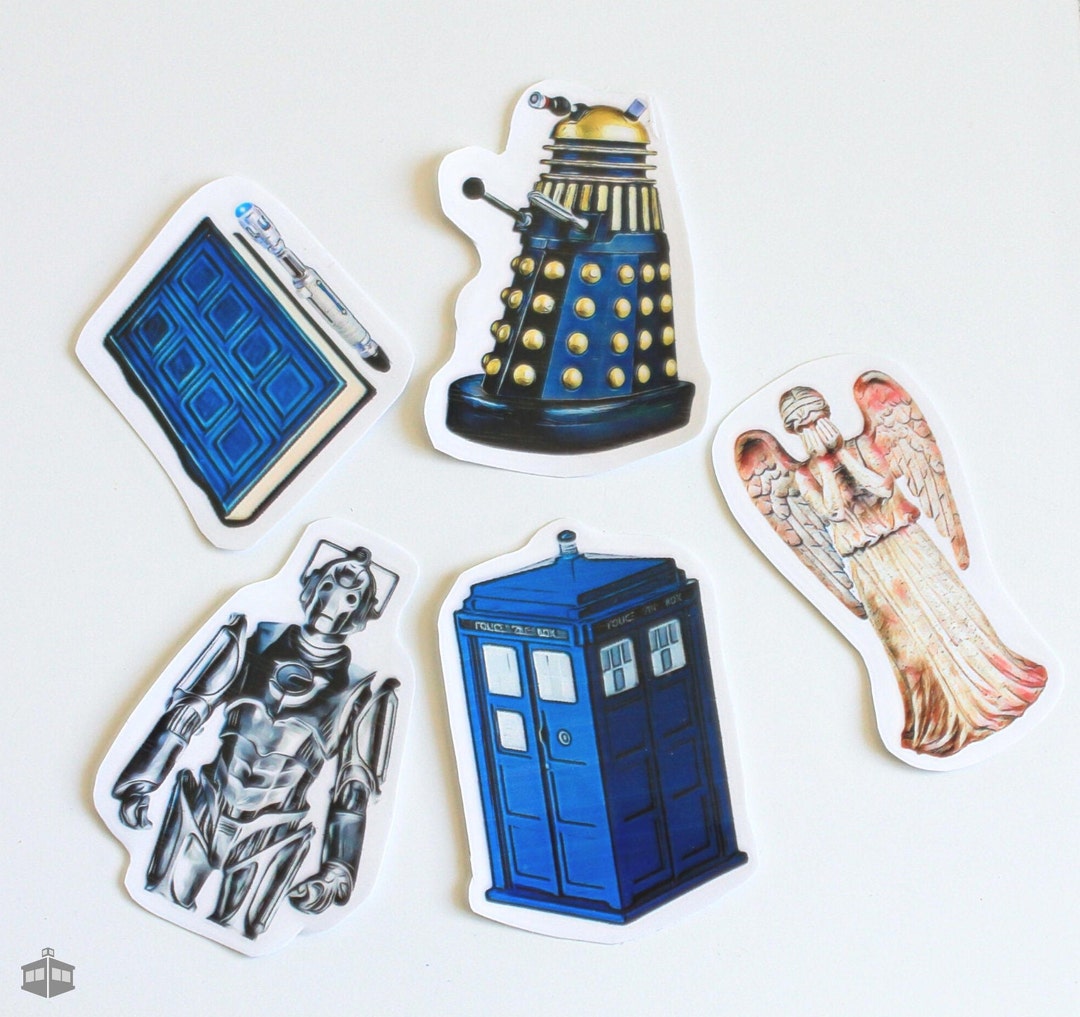 Doctor Who Inspired Stickers Vinyl Laminated Waterproof Glossy Tardis ...