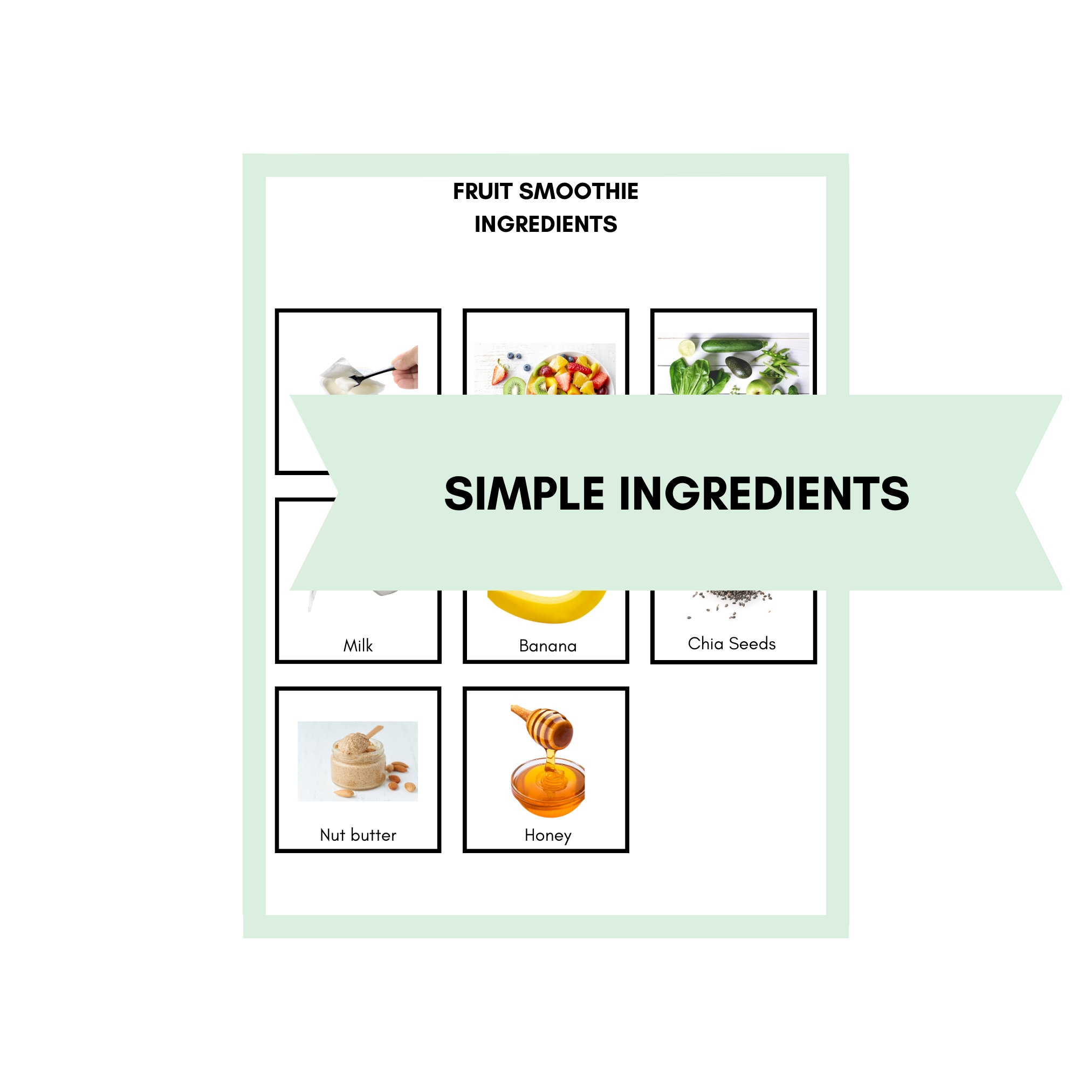 Fruit Smoothie Visual Recipe: Toddler Cookbook, Preschool Learning ...