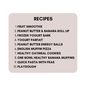 BUNDLE Printable VISUAL RECIPEBOOK for Toddlers and Young Children ...