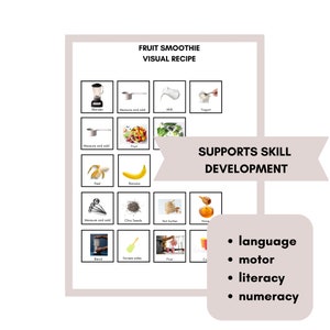 BUNDLE Printable VISUAL RECIPEBOOK for Toddlers and Young Children ...