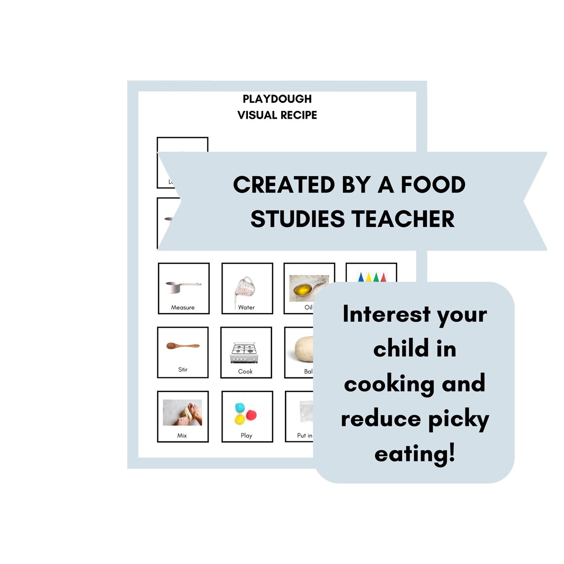 PLAYDOUGH Printable Visual Recipe for Toddlers and Young Children ...