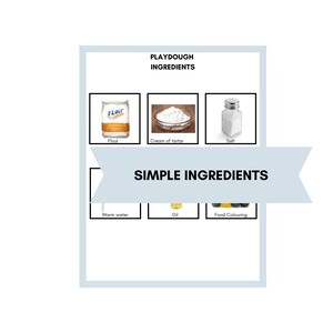 PLAYDOUGH Printable Visual Recipe for Toddlers and Young Children ...