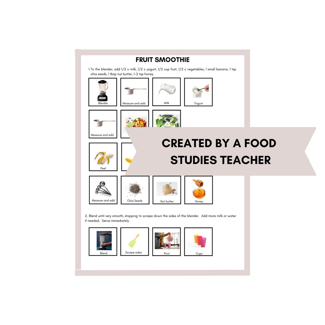 BUNDLE Printable VISUAL RECIPEBOOK for Toddlers and Young - Etsy