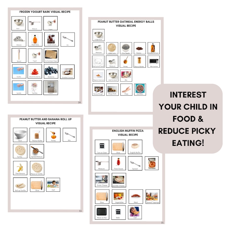 BUNDLE Printable VISUAL RECIPEBOOK for Toddlers and Young - Etsy