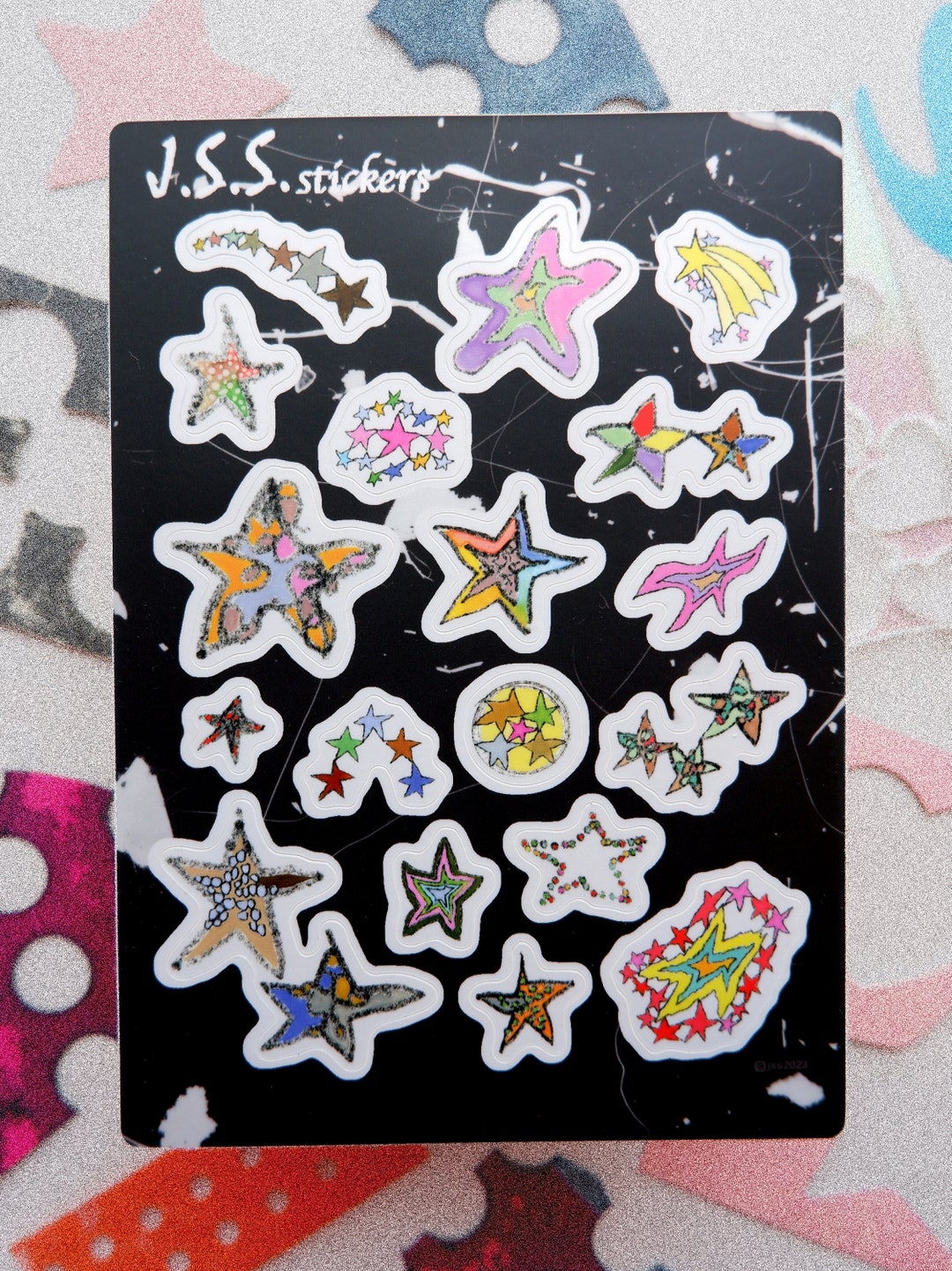 Unique Hand Drawn Matte Stickers / Stars / Colorful / Shooting Star - Etsy