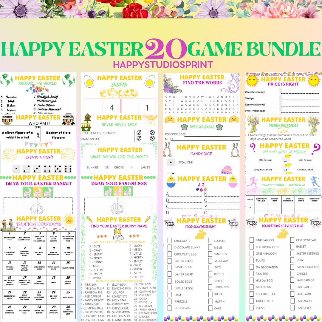 Easter Games, Easter Games Printable, Easter Activities, Classroom ...