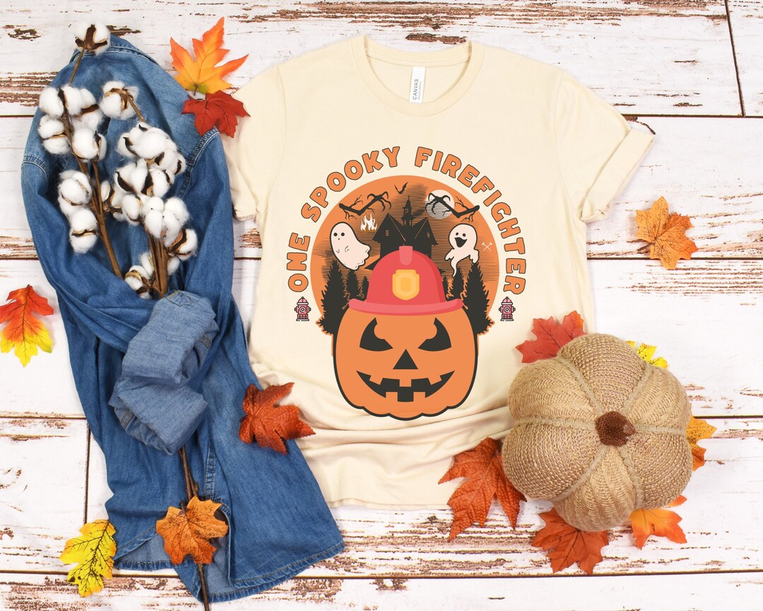 Funny Firefighter Halloween Shirt Fireman Halloween Shirt Firehouse ...