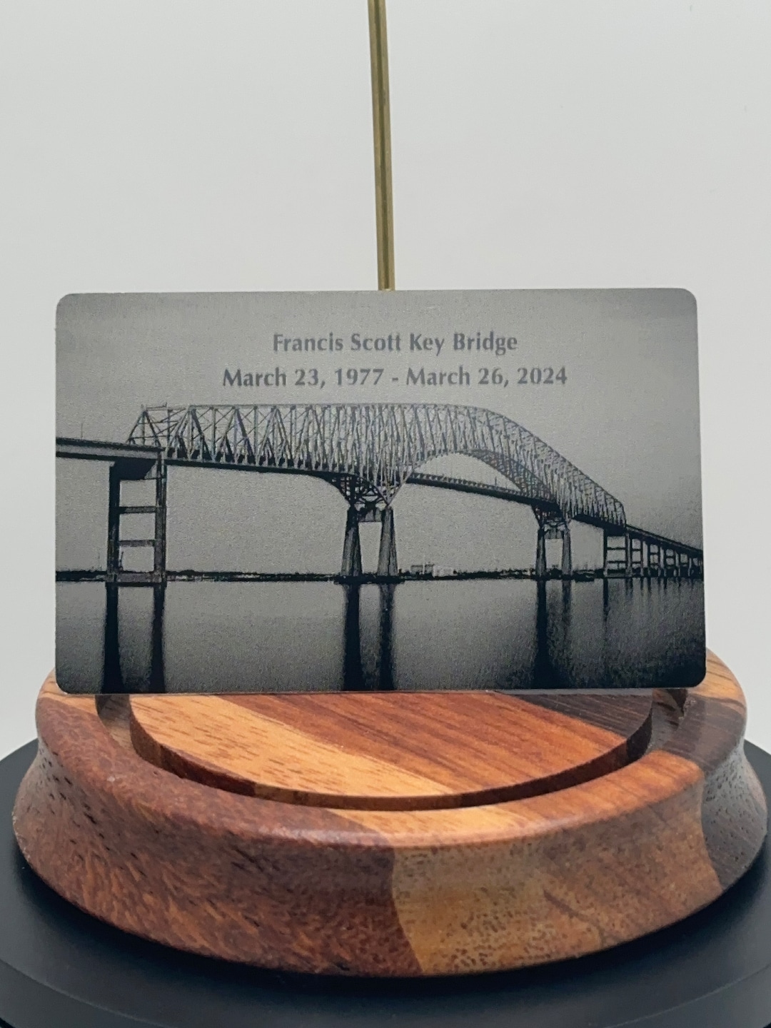 Francis Scott Key Bridge Engraved Photo on Metal - Fridge Magnets ...