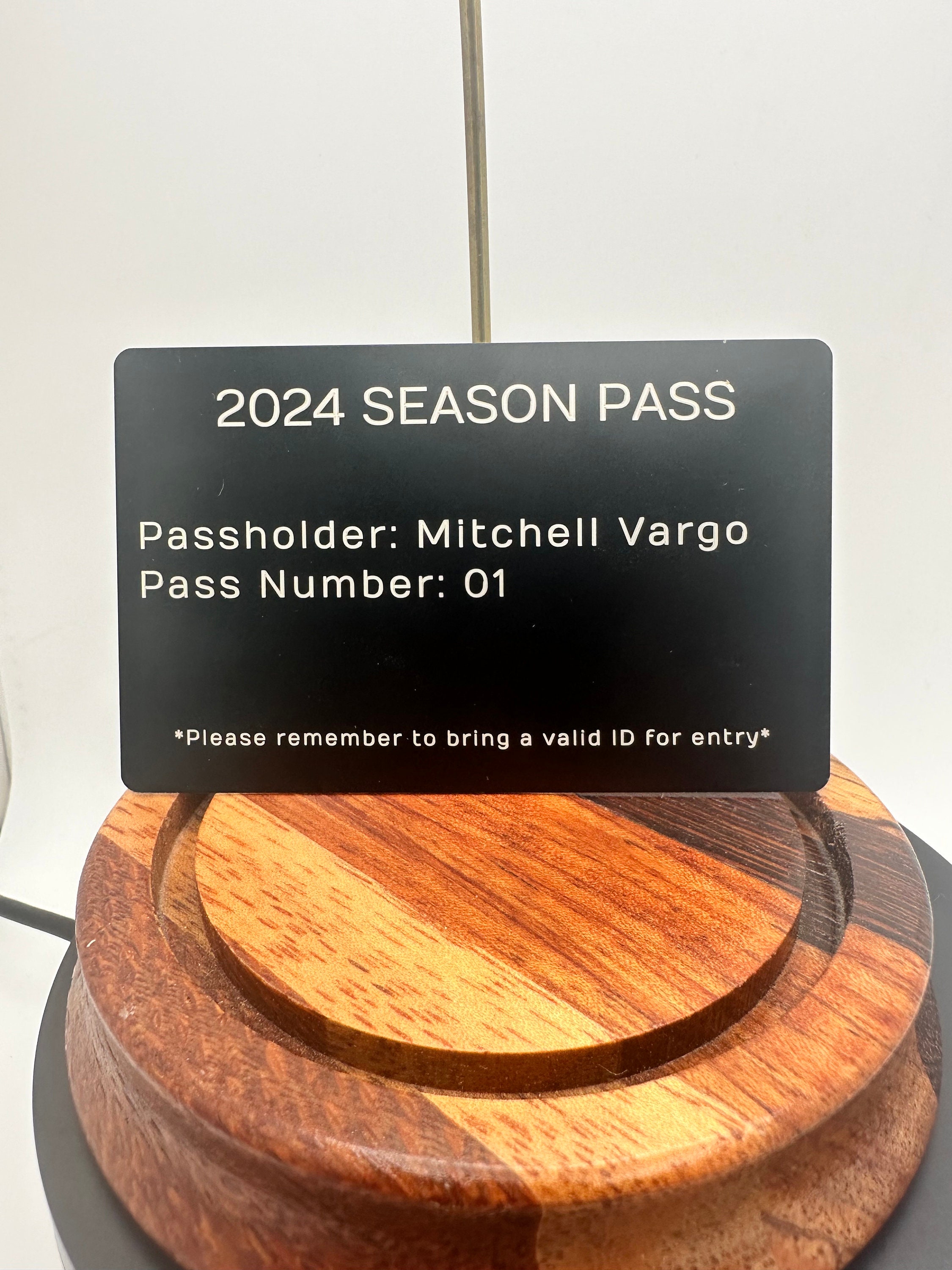 Custom Event Passes - VIP PASS- Season Pass - Metal Card - Laser ...