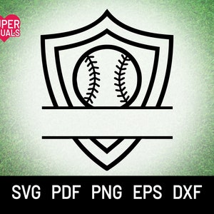 Baseball Logo Monogram SVG Files | Baseball Logo Shield Split Frame Cut ...