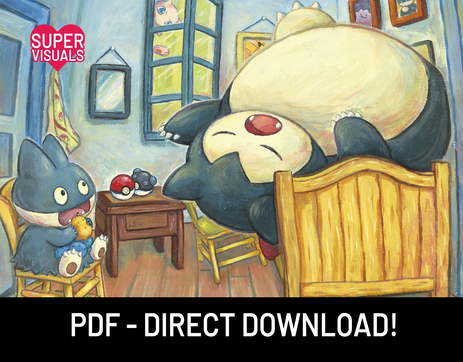 Snorlax & Munchlax Pokémon X Van Gogh Collection - High Quality - PDF ...