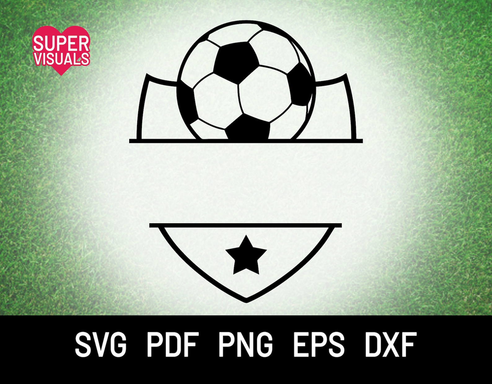 Soccer Shield Logo SVG Files | Soccer Shield Logo Split Frame Cut Files ...