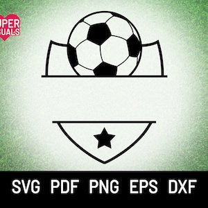 Soccer Shield Logo SVG Files | Soccer Shield Logo Split Frame Cut Files ...