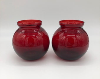 Red Depression Glass - Etsy