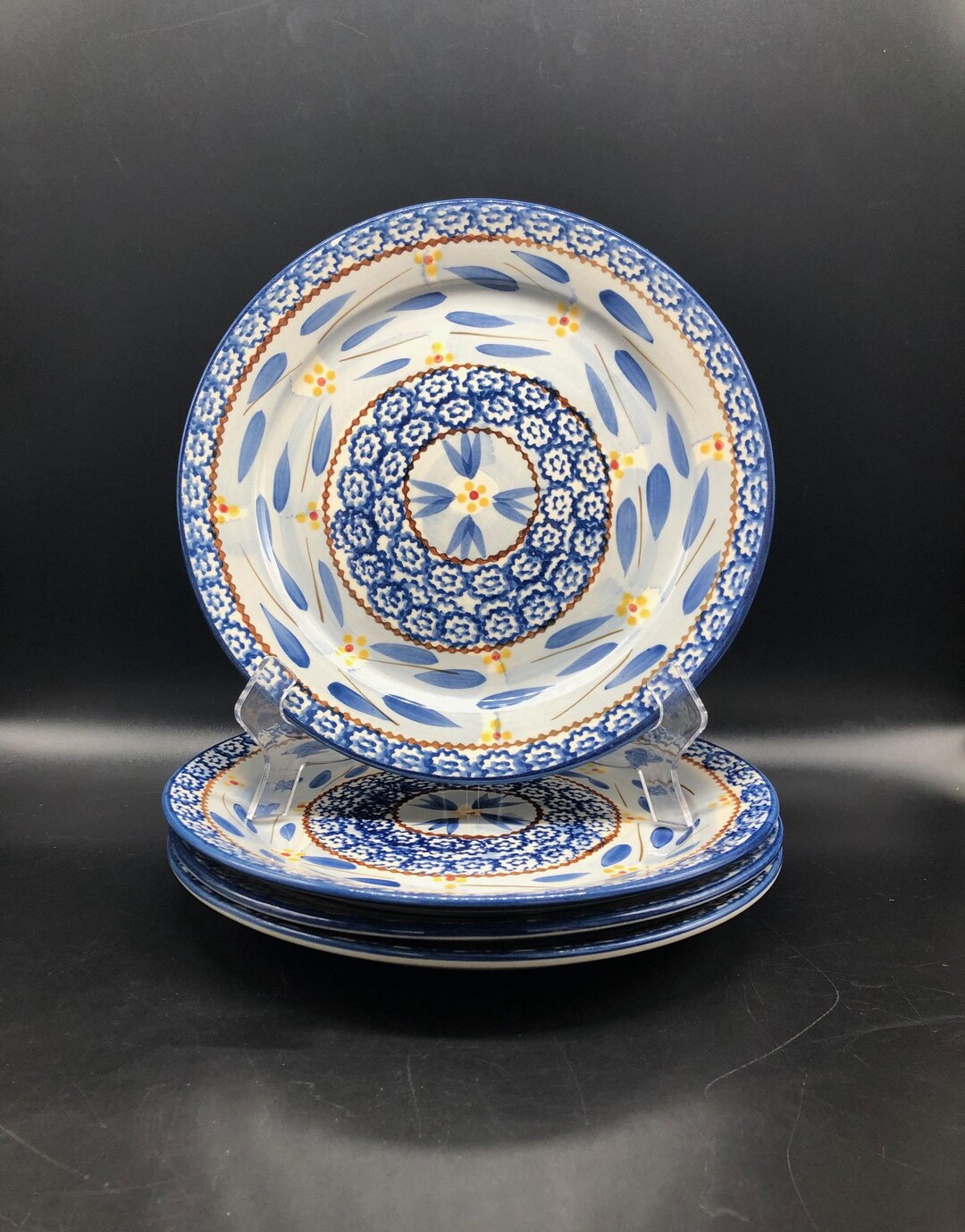 Set of 4 Vintage Temptations Old World Blue, 10.5 Dinner Plates ...