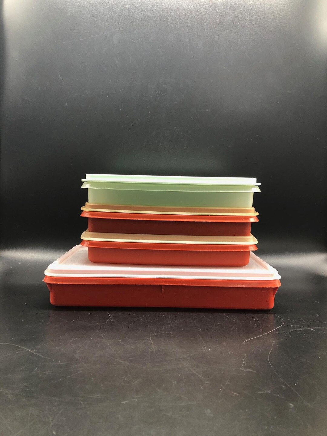 Set of 4 Vintage Tupperware Rectangle Containers, #1292 Container With ...