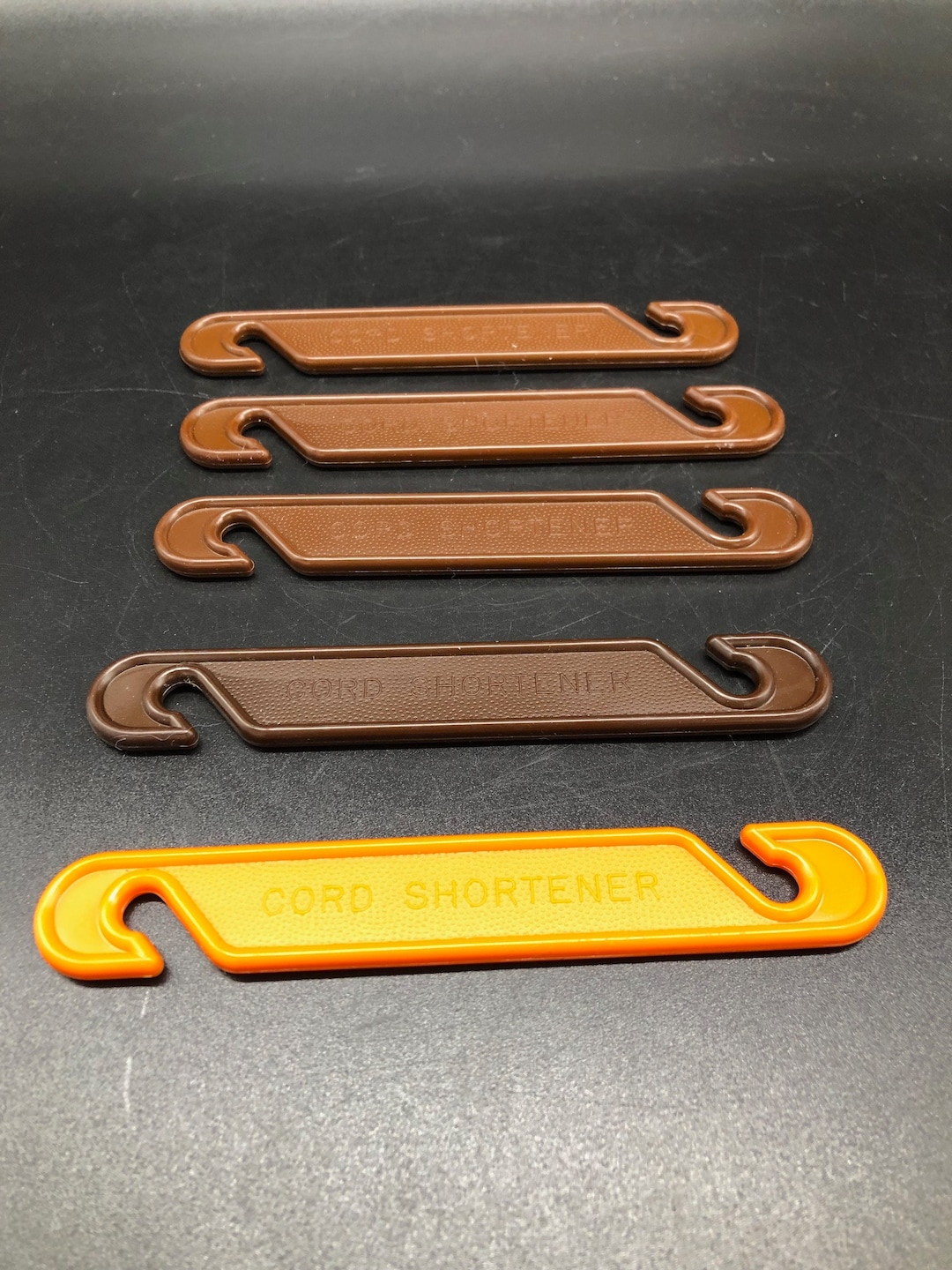 Set of 5 Vintage Tupperware Cord Shorteners, Brown & Orange, Mint ...