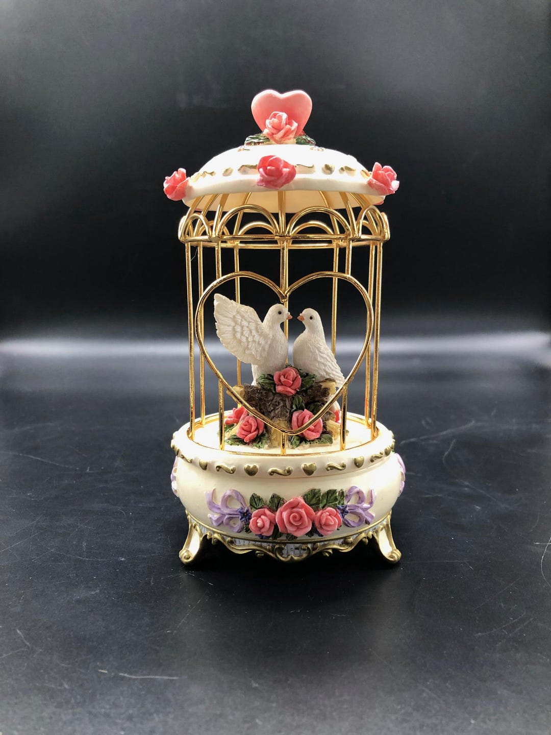 Vintage Trinket Box, "love Me Tender," the Lovebirds Collection ...