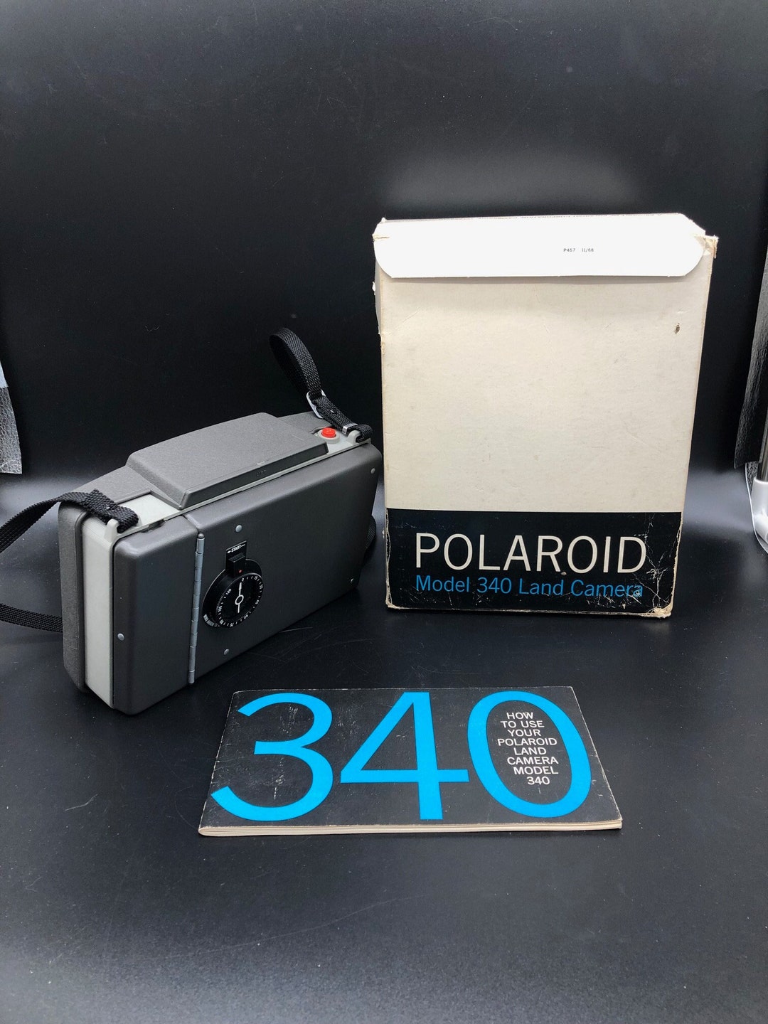 Vintage 1960's Polaroid Model 340 Land Camera, Instant Camera, Includes ...